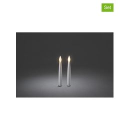 Konstsmide 2er-Set: LED-Kerzen in Wei&szlig; - (H)28 cm - 50% | Lichterketten-dekobeleuchtung