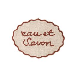 Ellos Home Badvorleger "Savon" in Creme/ Braun - 38% | Gr&ouml;&szlig;e 60x80 cm | Heimtextilien-badematten