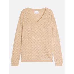 Perfect Cashmere Kaschmir-Pullover "Madison" in Sand - 57% | Gr&ouml;&szlig;e XL | Damen-pullover-cardigans