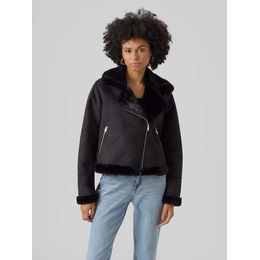 V&eacute;ro Moda Vero Moda Kunstlederjacke "Peggy" in Schwarz - 75% | Gr&ouml;&szlig;e M | Damenjacken