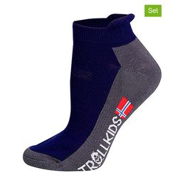Trollkids 2er-Set: Wandersocken "Low Cut Socks II" in Dunkelblau - 34% | Gr&ouml;&szlig;e 27-30 | Kinder-outdoor-waesche
