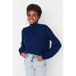 Trendyol Rollkragenpullover in Dunkelblau - 47% | Gr&ouml;&szlig;e M | Damen-pullover-cardigans