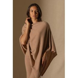 Perfect Cashmere Kaschmir-Poncho "Tamara" in Hellbraun - 67% | Gr&ouml;&szlig;e XL | Damenjacken