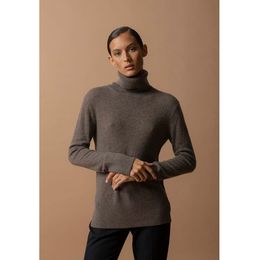 Perfect Cashmere Kaschmir-Rollkragenpullover "Tracy" in Taupe - 65% | Gr&ouml;&szlig;e L | Damen-pullover-cardigans