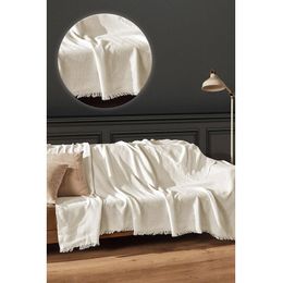 Elizabed &Uuml;berwurf in Creme - 57% | Gr&ouml;&szlig;e 170x205 cm | Decken