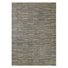 Wecon Home Jute-Teppich "Denim" in Beige/ Blau - 64% | Gr&ouml;&szlig;e 80x150 cm |
