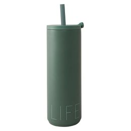 Design Letters Thermobecher "Life" in Dunkelgr&uuml;n - 500 ml - 58% | Damen-outdoor-ausruestung
