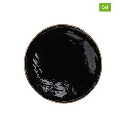 Ethnical Life 4er-Set: Servierteller "Manguier" in Schwarz/ Natur - &Oslash; 35 cm - 33% | Gedeckter-tisch