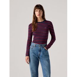 Levi's Levi's Longsleeve in Dunkelblau/ Rot - 61% | Gr&ouml;&szlig;e M | Damen-tops