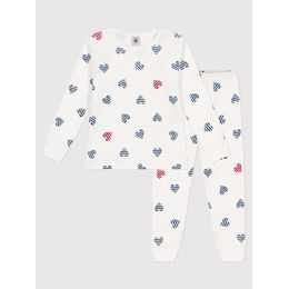 Petit Bateau Pyjama in Wei&szlig; - 50% | Gr&ouml;&szlig;e 152 | Baby-waesche