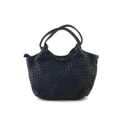 Amara Leder-Schultertasche "Clotilda" in Schwarz - (B)34 x (H)22 x (T)8 cm - 75% | Damen-taschen
