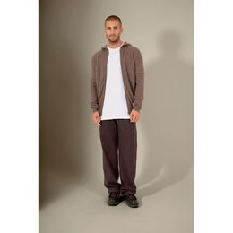Perfect Cashmere Kaschmir-Cardigan "Eldo" in Taupe - 62% | Gr&ouml;&szlig;e XXL | Herren-pullover-cardigans