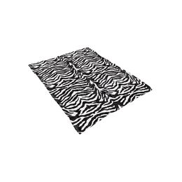 Zo!Home Plaid "Zebra" in Schwarz/ Wei&szlig; - 11% | Gr&ouml;&szlig;e 140x200 cm | Decken
