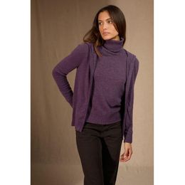 Perfect Cashmere Kaschmir-Cardigan "Emma" in Pflaume - 64% | Gr&ouml;&szlig;e S | Damen-pullover-cardigans