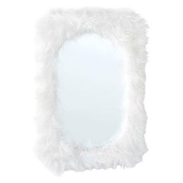Ellos Home Spiegel "Furry" in Wei&szlig; - (B)37 x (H)55 cm - 42% | Spiegel