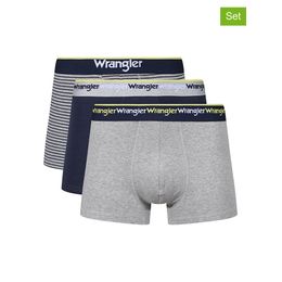 Wrangler 3er-Set: Boxershorts "Sand" in Dunkelblau/ Grau - 61% | Gr&ouml;&szlig;e XL | Herren-waesche