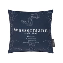 MAGMA Heimtex Kissen "Wassermann" in Dunkelblau - (L)25 x (B)25 cm - 14% | Dekokissen