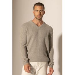 Perfect Cashmere Kaschmir-Pullover "Enzo" in Hellgrau - 62% | Gr&ouml;&szlig;e S | Herren-plussize