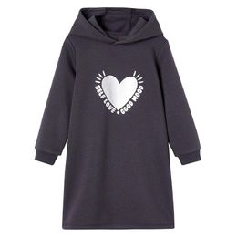 Vertbaudet Hoodiekleid in Anthrazit - 35% | Gr&ouml;&szlig;e 104 | Baby-kleider-roecke