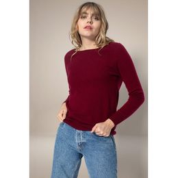 Perfect Cashmere Kaschmir-Pullover "Leslie" in Bordeaux - 65% | Gr&ouml;&szlig;e L | Damen-pullover-cardigans
