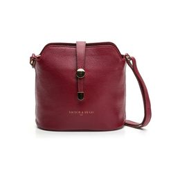 Victor & Hugo Paris Leder-Umh&auml;ngetasche "Elise" in Bordeaux - (B)22 x (H)23 x (T)13 cm - 72% | Damen-taschen