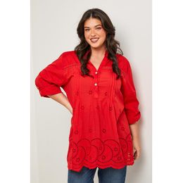 Curvy Lady Tunika in Rot - 75% | Gr&ouml;&szlig;e 48/50 | Damen-blusen