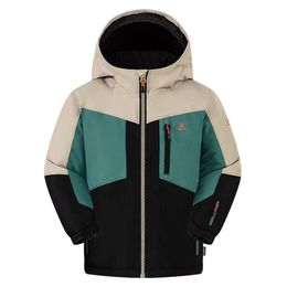 Kamik Winterjacke "Duke" in Beige/ Gr&uuml;n - 42% | Gr&ouml;&szlig;e 110 | Kinderjacken