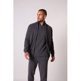 Perfect Cashmere Kaschmir-Cardigan "Cody" in Anthrazit - 60% | Gr&ouml;&szlig;e M | Herren-pullover-cardigans
