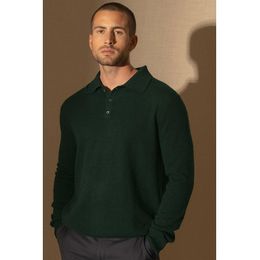 Perfect Cashmere Kaschmir-Pullover "Spencer" in Dunkelgr&uuml;n - 60% | Gr&ouml;&szlig;e L | Herren-plussize