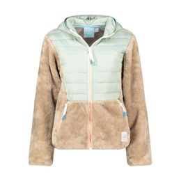 Geographical Norway Fleecejacke "Typologie" in Beige/ Mint - 68% | Gr&ouml;&szlig;e S | Damenjacken