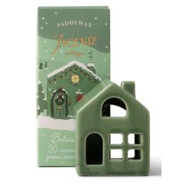PADDYWAX 2tlg. R&auml;ucher- & Teelichthalter-Set ''Green Cottage - Balsam & Fir'' in Gr&uuml;n - 10% | Kerzen-vasen