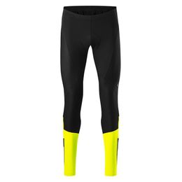 Gonso Softshell-Fahrradleggings "Essential" in Schwarz/ Gelb - 53% | Gr&ouml;&szlig;e XXL | Herren-outdoorhosen