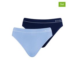 Nur Die 2er-Set: Slips in Hellblau/ Dunkelblau - 30% | Gr&ouml;&szlig;e 40/42 | Damen-unterteile