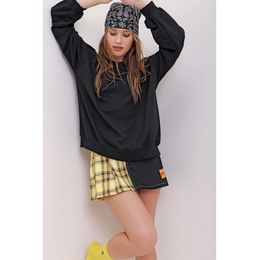Trend Alacati Sweatshirt in Schwarz - 56% | Gr&ouml;&szlig;e L | Damen-sweatshirts-jacken