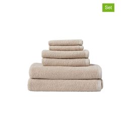 Ellos Home 6tlg. Frottier-Set ''Elise'' in Beige - 45% | Badtextilien