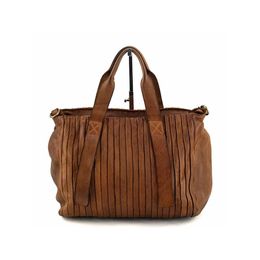 Amara Leder-Shopper "Brigitte" in Hellbraun - (B)40 x (H)30 x (T)14 cm - 75% | Damen-taschen