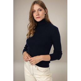 Perfect Cashmere Kaschmir-Rollkragenpullover "Elly" in Dunkelblau - 61% | Gr&ouml;&szlig;e S | Damen-pullover-cardigans