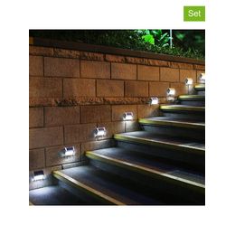 lumisky 2er-Set: LED-Edelstahl-Solarleuchten "Wally" - (B)10 x (H)8 x (T)3 cm - 71% | Aussenbeleuchtung