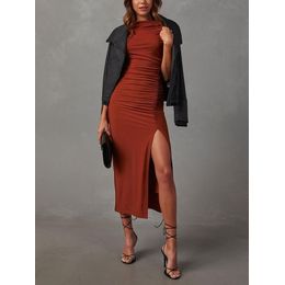 Milan Kiss Kleid in Braunrot - 62% | Gr&ouml;&szlig;e M | Damen-kleider