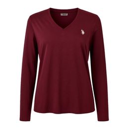 U.S. Polo Assn. Longsleeve in Bordeaux - 39% | Gr&ouml;&szlig;e M | Damen-tops