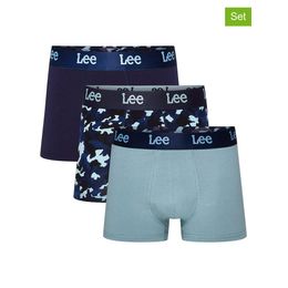 LEE Underwear 3er-Set: Boxershorts "Mcavoy" in Dunkelblau/ Hellblau - 61% | Gr&ouml;&szlig;e L | Herren-waesche