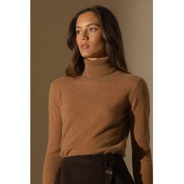 Perfect Cashmere Kaschmir-Rollkragenpullover "Ashley" in Camel - 60% | Gr&ouml;&szlig;e S | Damen-pullover-cardigans