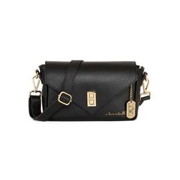 Anna Morellini Leder-Umh&auml;ngetasche "Terina" in Schwarz - (B)24 x (H)16 x (T)6,5 cm - 69% | Damen-taschen