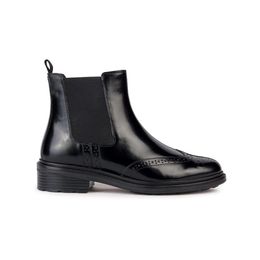 Geox Leder-Chelsea-Boots "Walk Pleasure" in Schwarz - 50% | Gr&ouml;&szlig;e 38 | Stiefeletten
