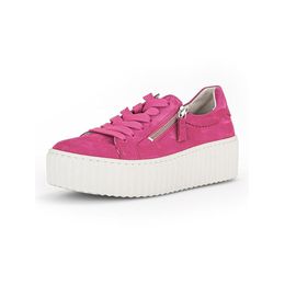 Gabor Leder-Sneakers in Fuchsia - 56% | Gr&ouml;&szlig;e 40 | Damen-sneakers