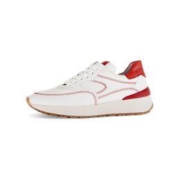 Gabor Leder-Sneakers in Wei&szlig;/ Rot - 50% | Gr&ouml;&szlig;e 39 | Damen-sneakers