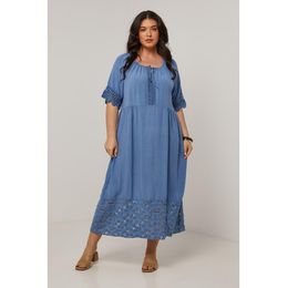 Curvy Lady Kleid in Blau - 74% | Gr&ouml;&szlig;e 40/42 | Damen-kleider