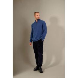 Perfect Cashmere Kaschmir-Pullover "Lucas" in Blau - 58% | Gr&ouml;&szlig;e M | Herren-plussize