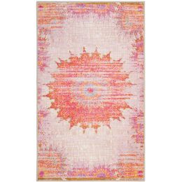 Wecon Home Kurzflor-Teppich "Sleepwalker" in Orange/ Pink - 50% | Gr&ouml;&szlig;e 70x120 cm |