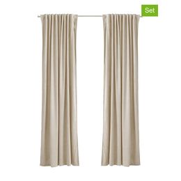 Ellos Home 2er-Set: Vorh&auml;nge ''Nora'' in Beige - 41% | Gr&ouml;&szlig;e 300 cm | Gardinen-vorhaenge